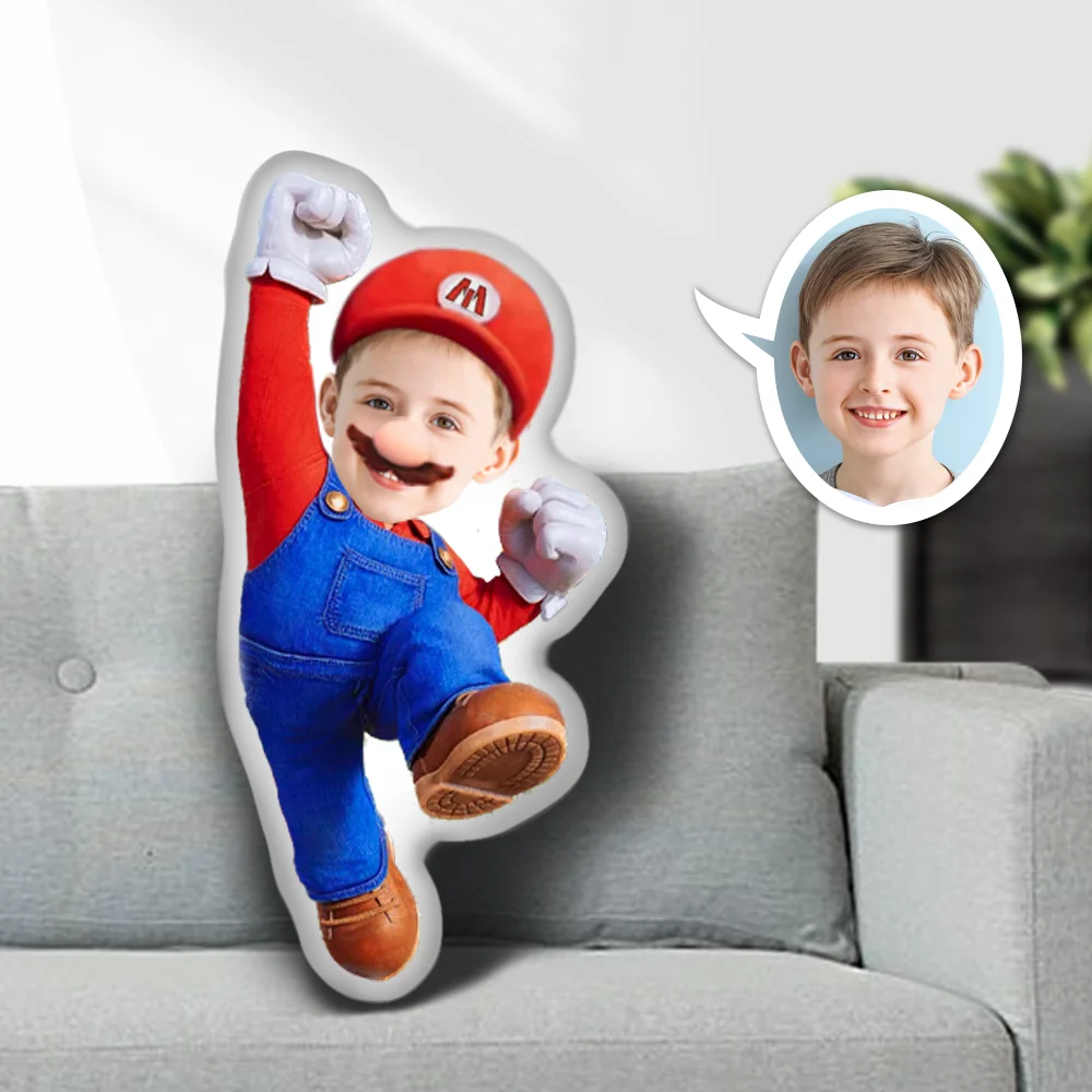 Custom Photo Face Pillow, Super Mario Bro Face Pillow, Face Picture ...