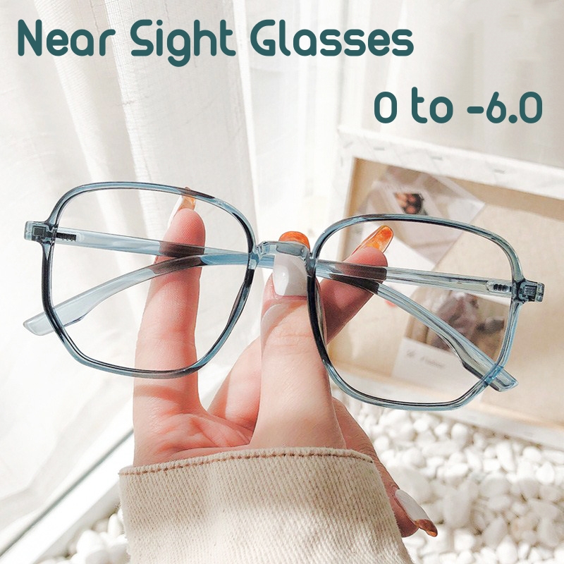 Blue Light Blocking Eye Protection Short Sight Glasse Polygonal Myopic ...