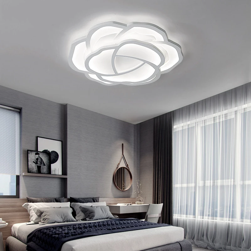 White Rose LED Ceiling Lights For Living Room Bedroom Dining Room ...