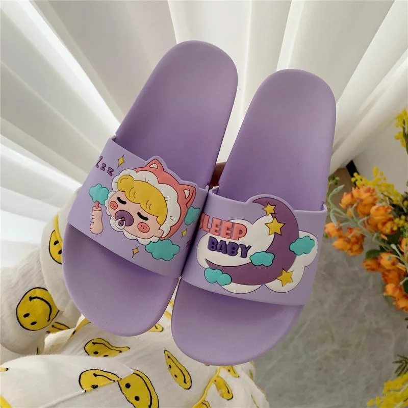 Cartoon Moon Girl Slippers