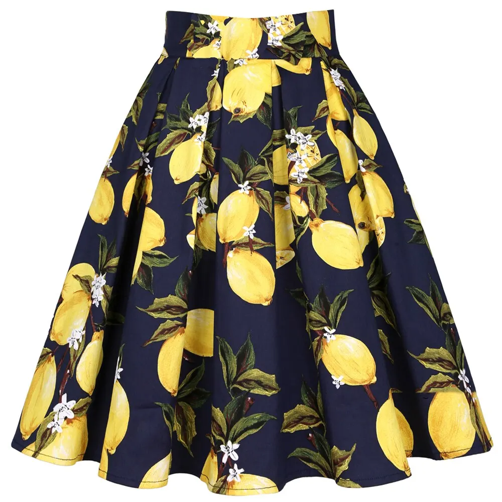 Colourp Summer Korean High Waist Pleated Skirts Blue Gothic Sexy Cute ...