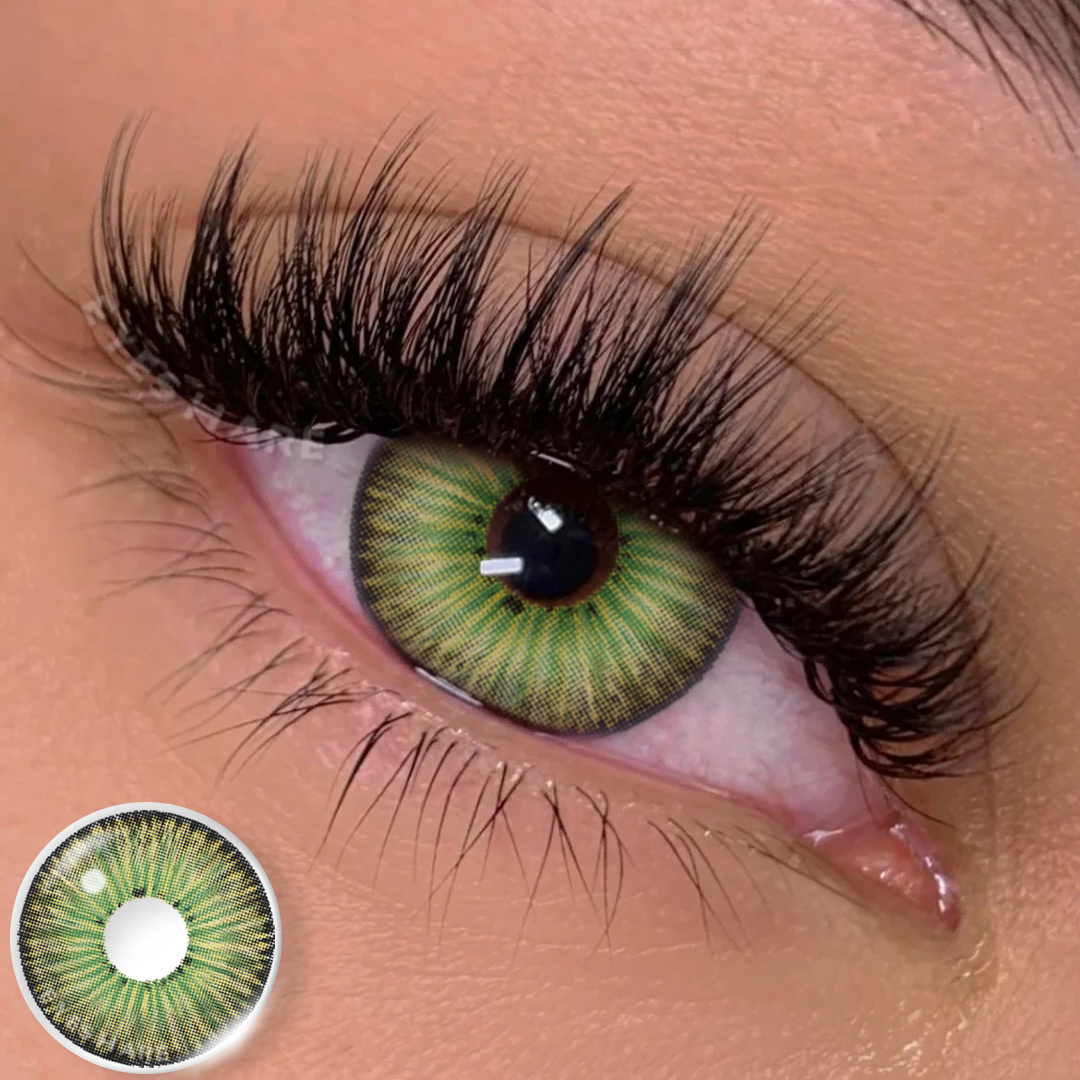 EYESHARE COSPLAY Colored Contact Lenses NEWYORK PRO GOLDEN GREEN Eyes ...