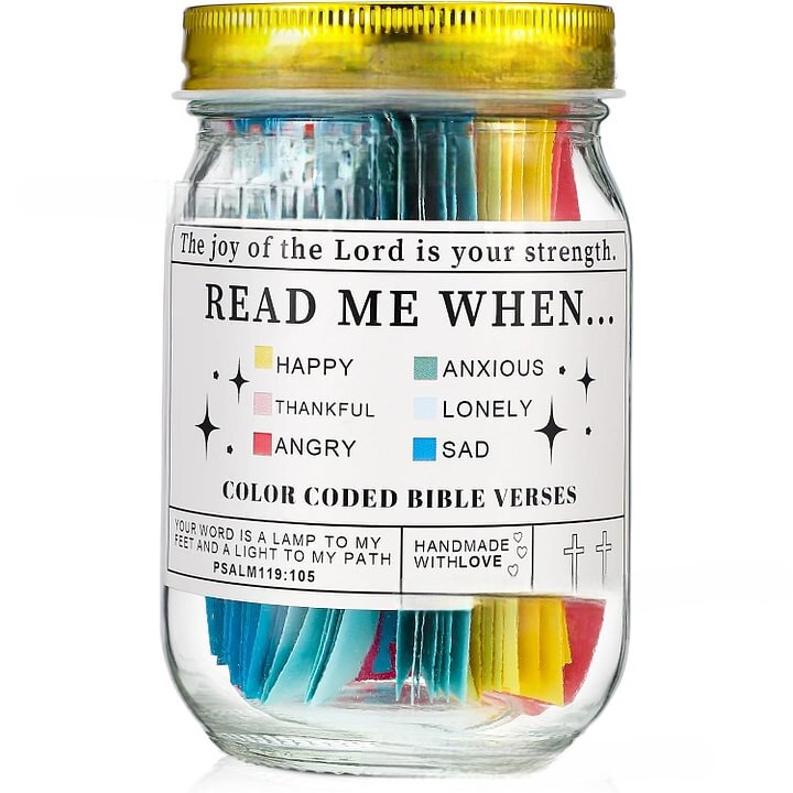 Holy Bible Verses Glass Jar Scripture Pot Pious Prayer Gift