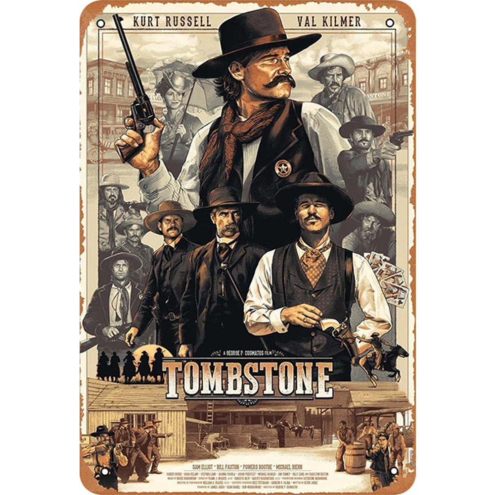 20*30cm/30*40cm-Tombstone West Cowboy-Metal Tin Signs