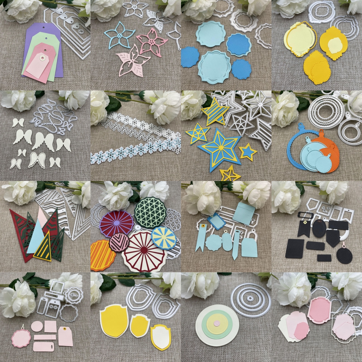 Nigikala Various label frames Metal Cutting Dies Stencils For DIY ...