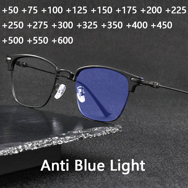 Women Anti Blue Light Reading Glasses Anti-UV Computer Optical Goggles ...