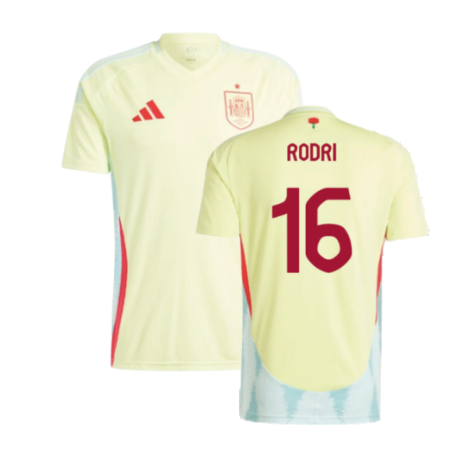 Spain Rodri 16 Away Shirt Kit Euro 2024