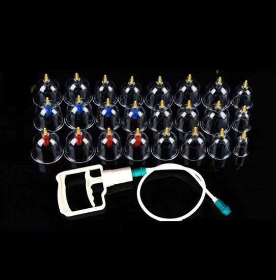 24 Cups Cupping Set Medical Vacuum Therapy Stress Relief Healthy ...