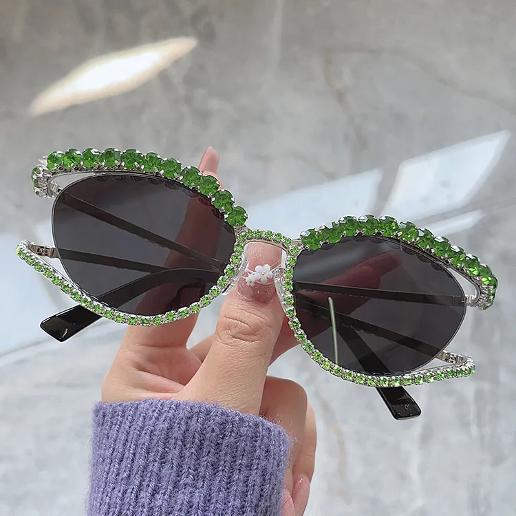 Luxury Diamonds Shiny Sunglasses New Women Full Crystal Rhinestone Sun ...