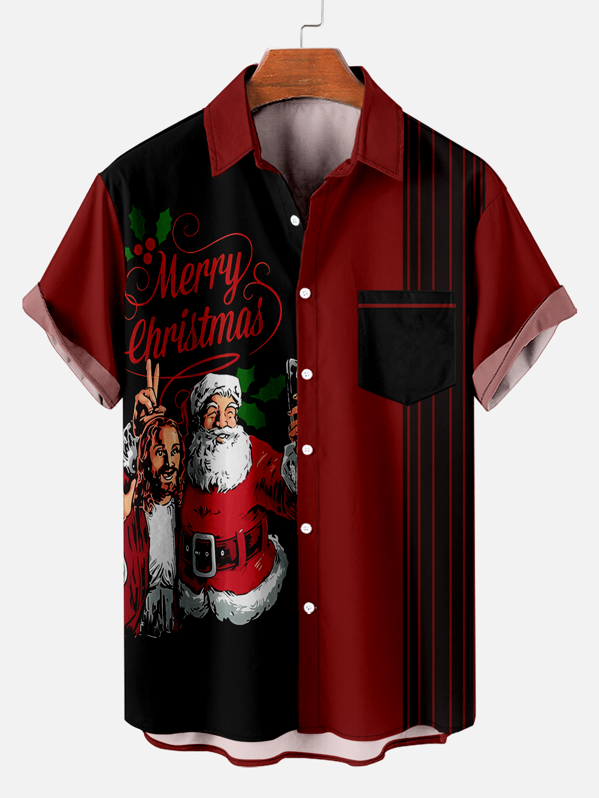 Men's Classic Christmas Short Sleeve Shirt