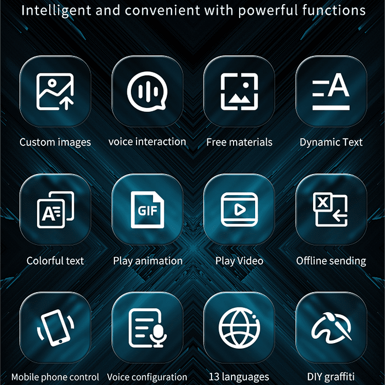 Customizable RGB Flex LED Display With APP Remote