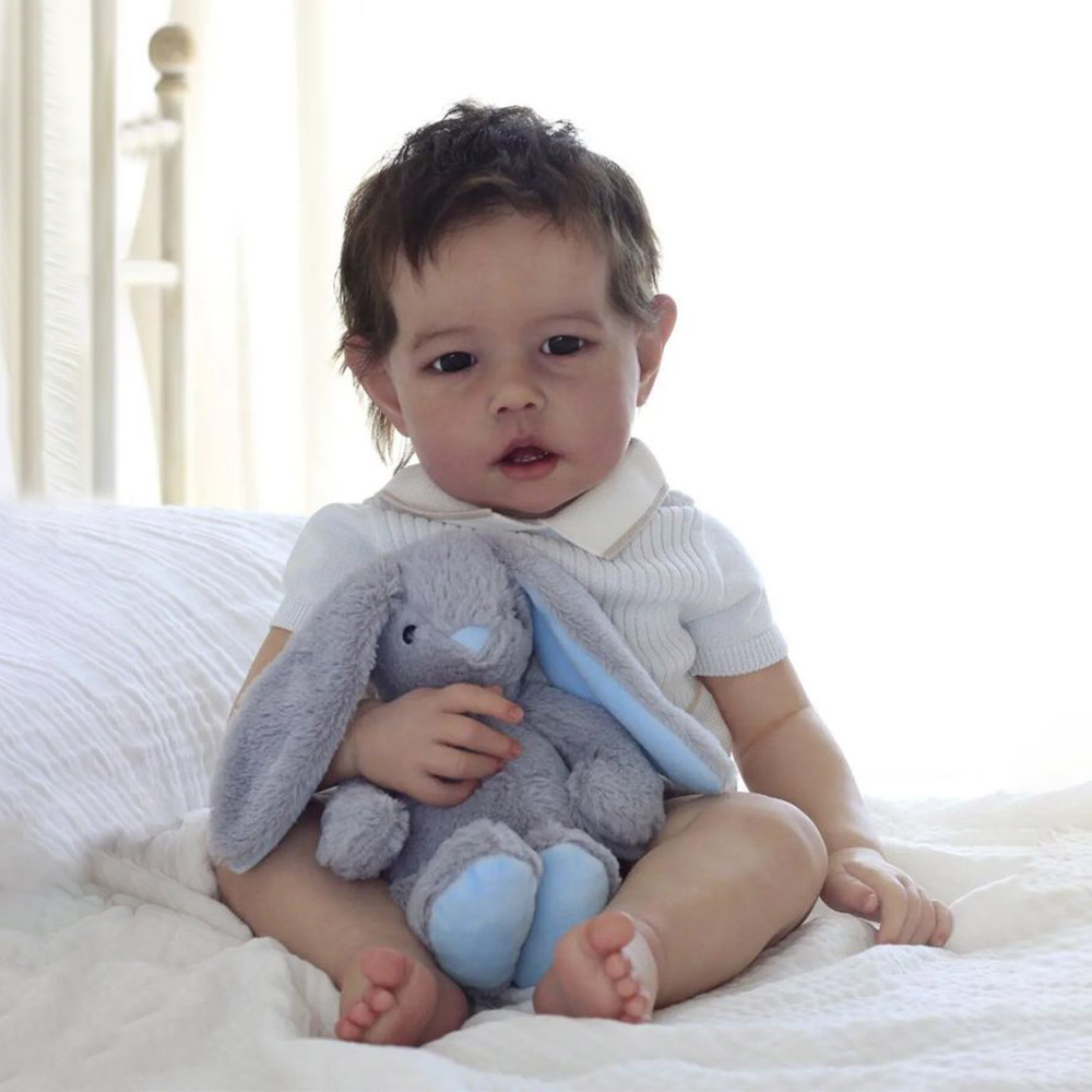 20'' Look Real Baby Doll Boy Named Alabe with Bottle and Pacifier Real ...