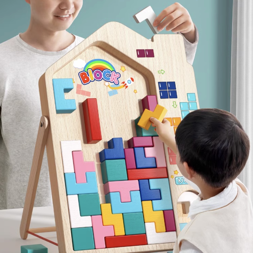 Multifunctional Colorful Building Blocks - Puzzle - Wood - Designed to ...