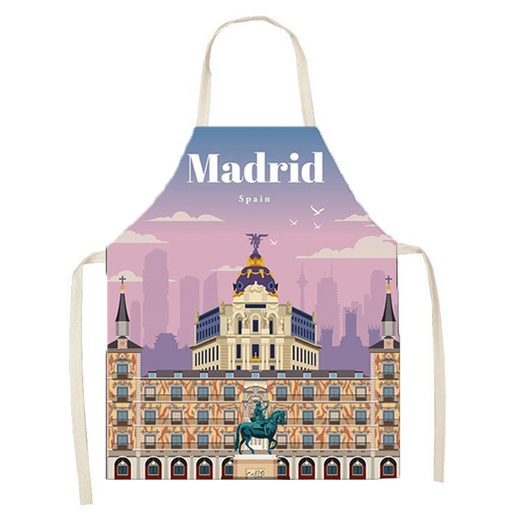 Linen Kitchen Apron - Madrid