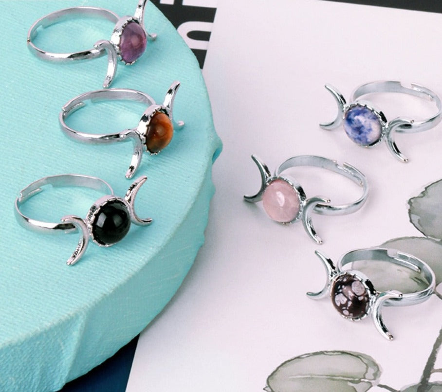 Moon Phase Crystal Rings - Series