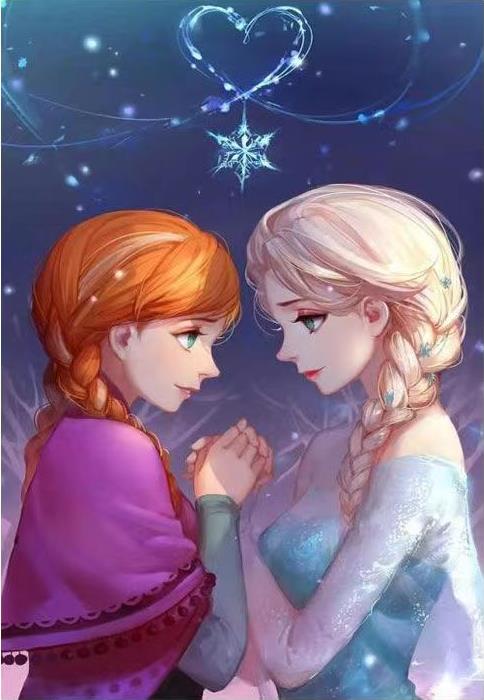Frozen Princess Cartoon (canvas) full round or square drill diamond ...