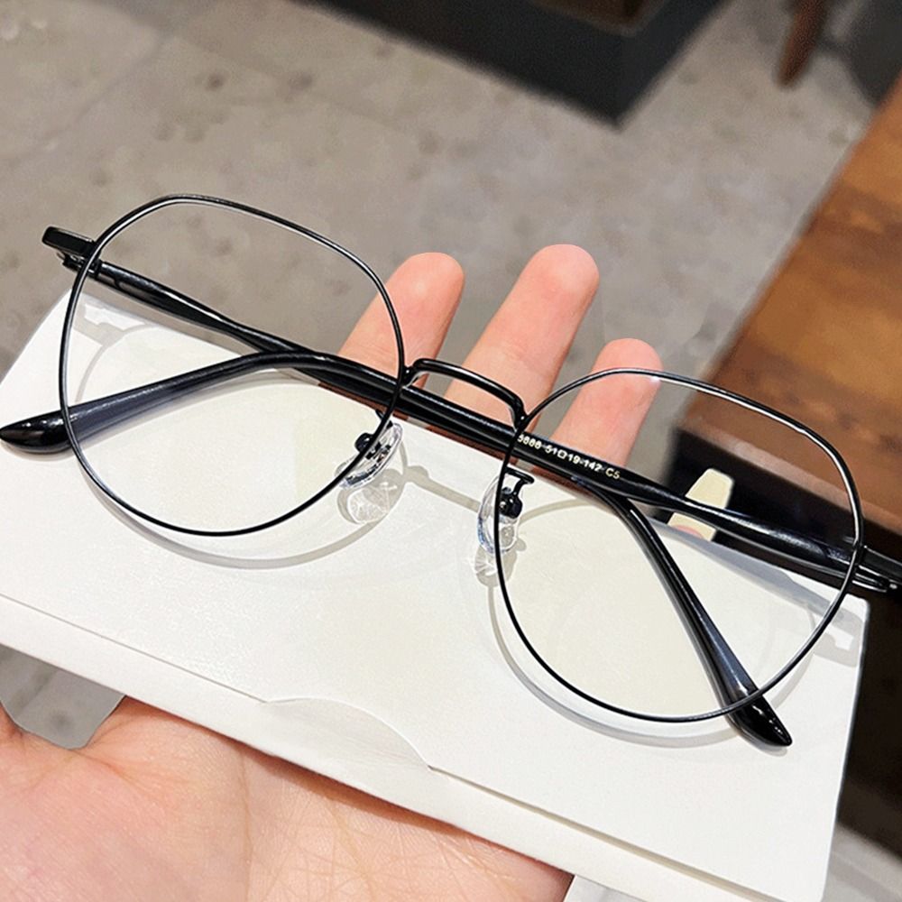 Anti Blue-ray Glasses Women Men Metal Round Frame Glasses Retro HD ...