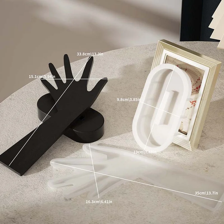 Hand Shape Jewelry Display Stand Silicone Mold Set | Resin Molds for ...