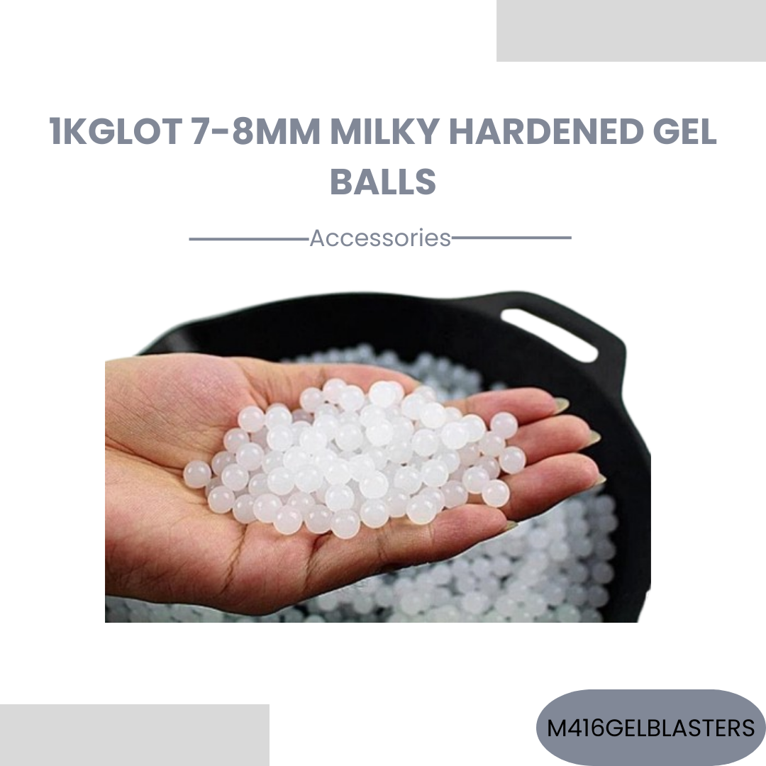 1kg 7-8mm Milky Hardened Gel Balls for Gel Blasters | High Elasticity ...