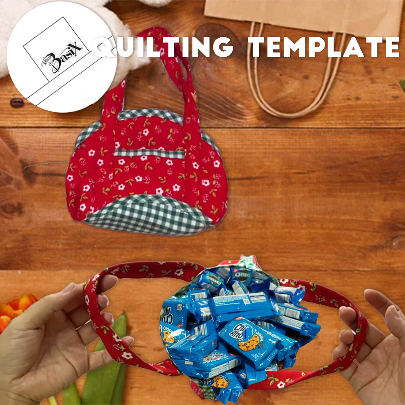 Cute Handmade Cloth Bag - Instructions + Template Included