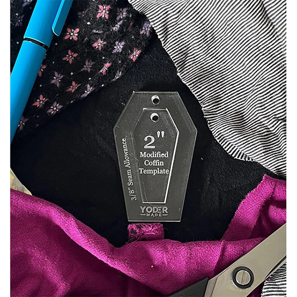 Coffin Quilting Template Set - EPP Quilt-As-You-Go Tool - With Instructions