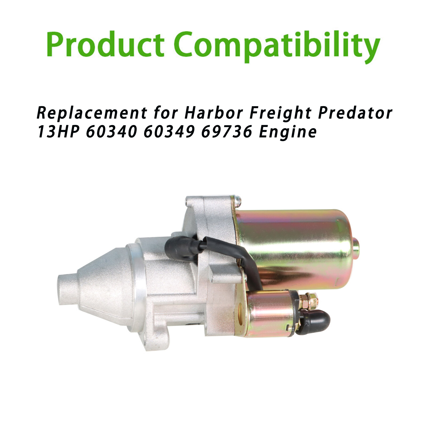Motorcycle Starter Motor Replacement for Harbor Freight Predator 13HP ...