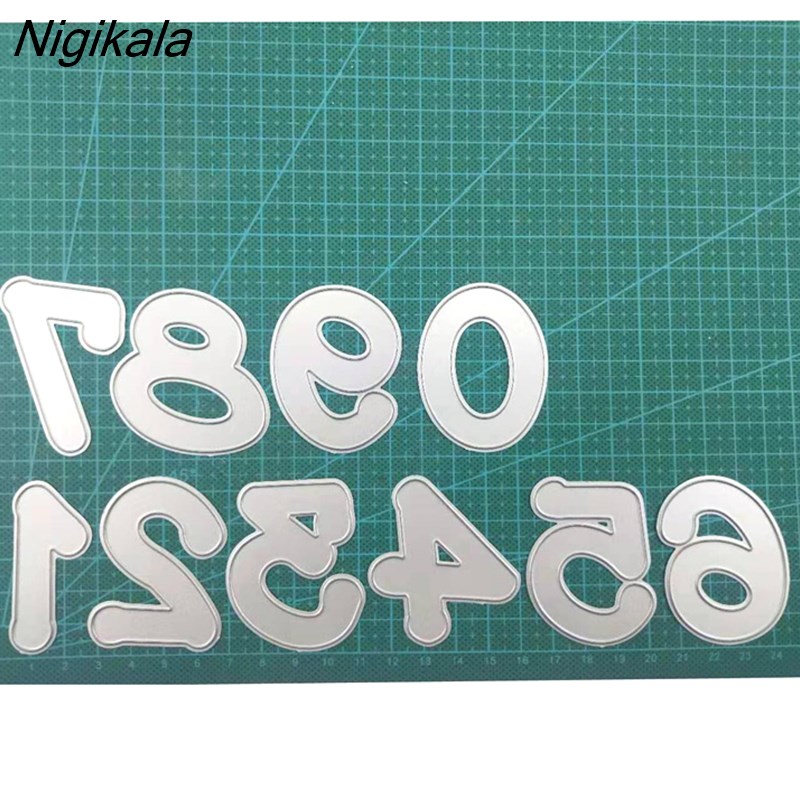 Nigikala Big Digital Set Metal Cutting Dies Numeral Die Cut Christmas ...