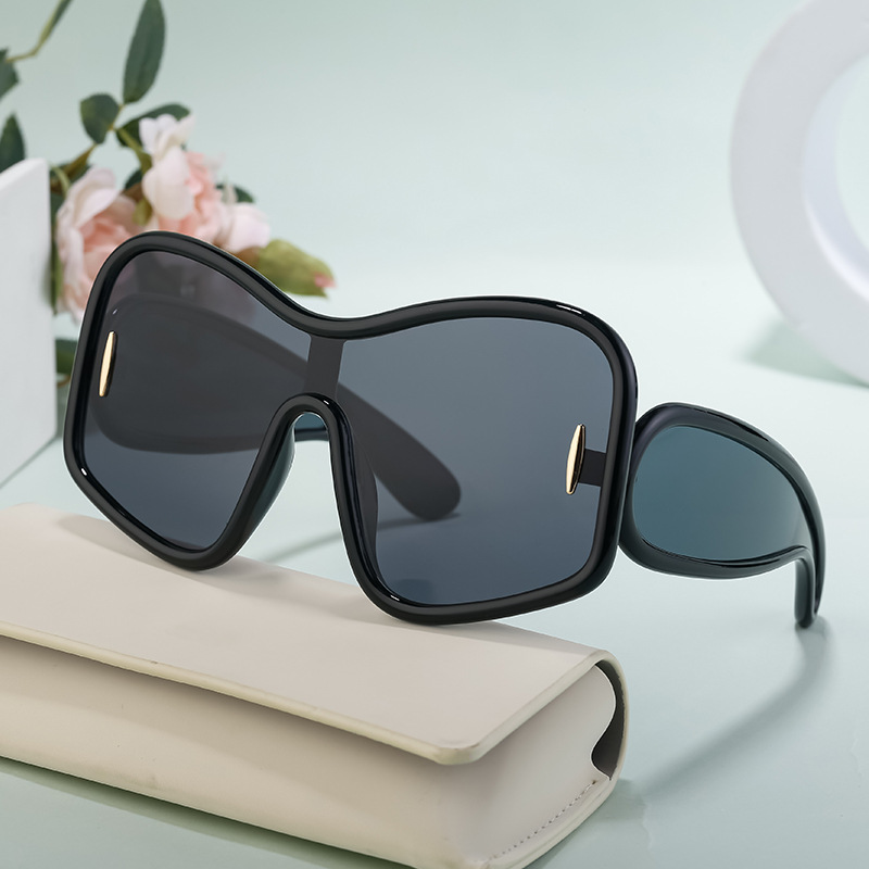 2024 New Luxury Square Mask Sunglasses Women Trendy Big Frame Y2K Punk ...