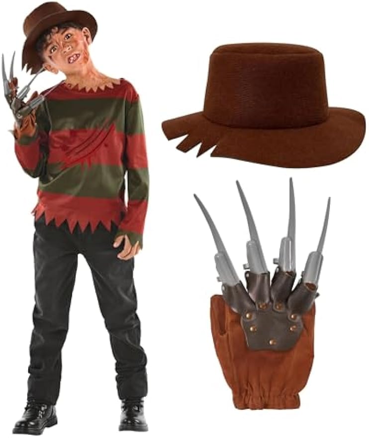 GAR BETHE Morph Nightmare Killer Costume Kids With Claw Scary Halloween ...