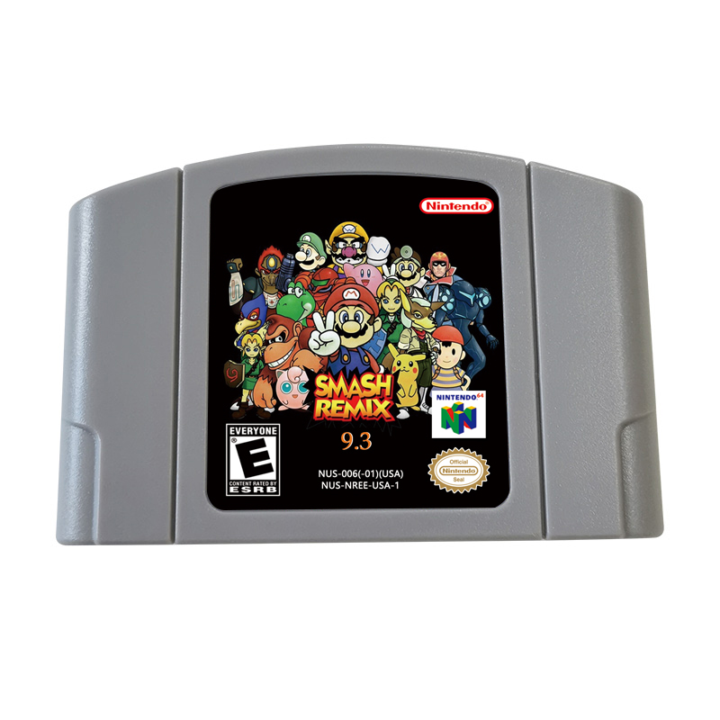 Smash Remix 0.93 N64 Cartridge For Nintendo 64 Game Console