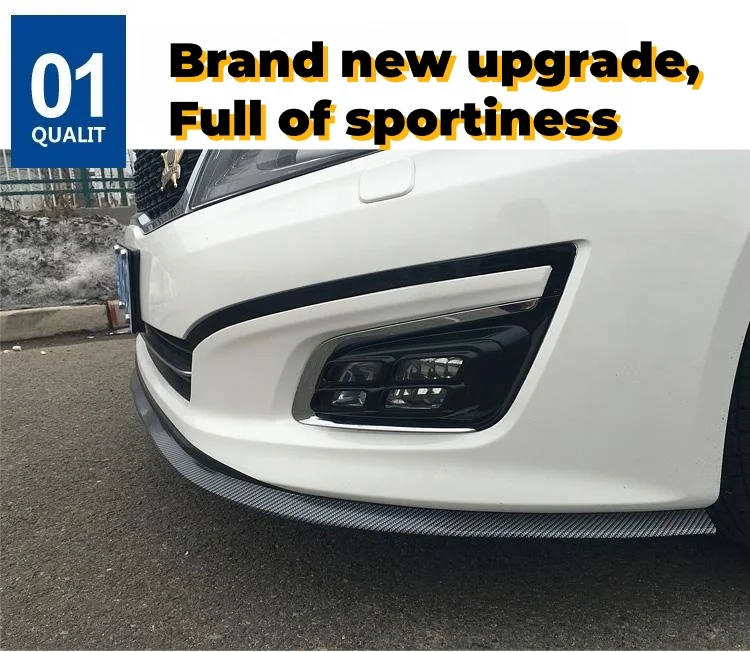 Car front lip anti-collision carbon fiber rubber strip