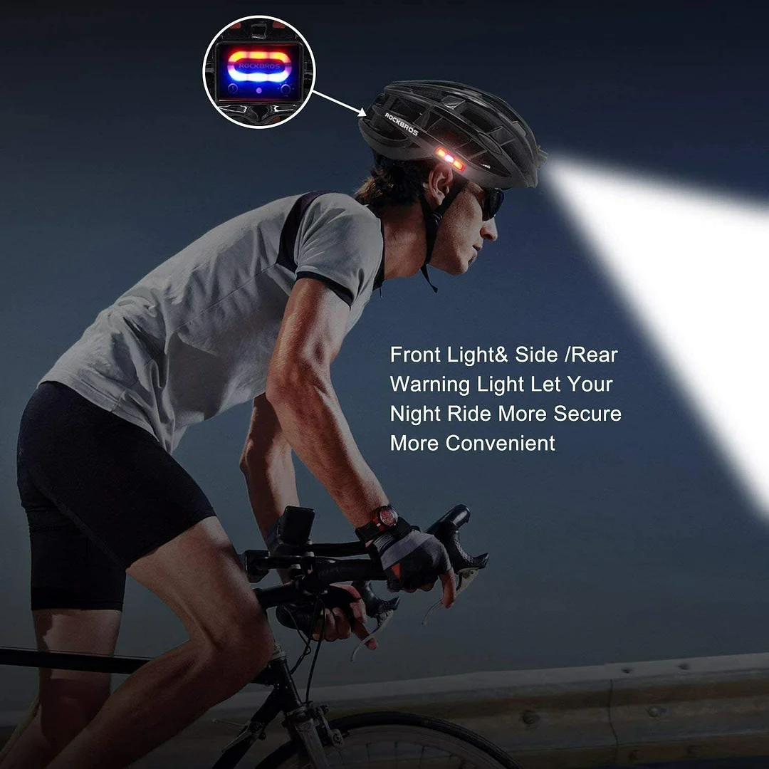 Bicycle Warning Light Alarm Helmet