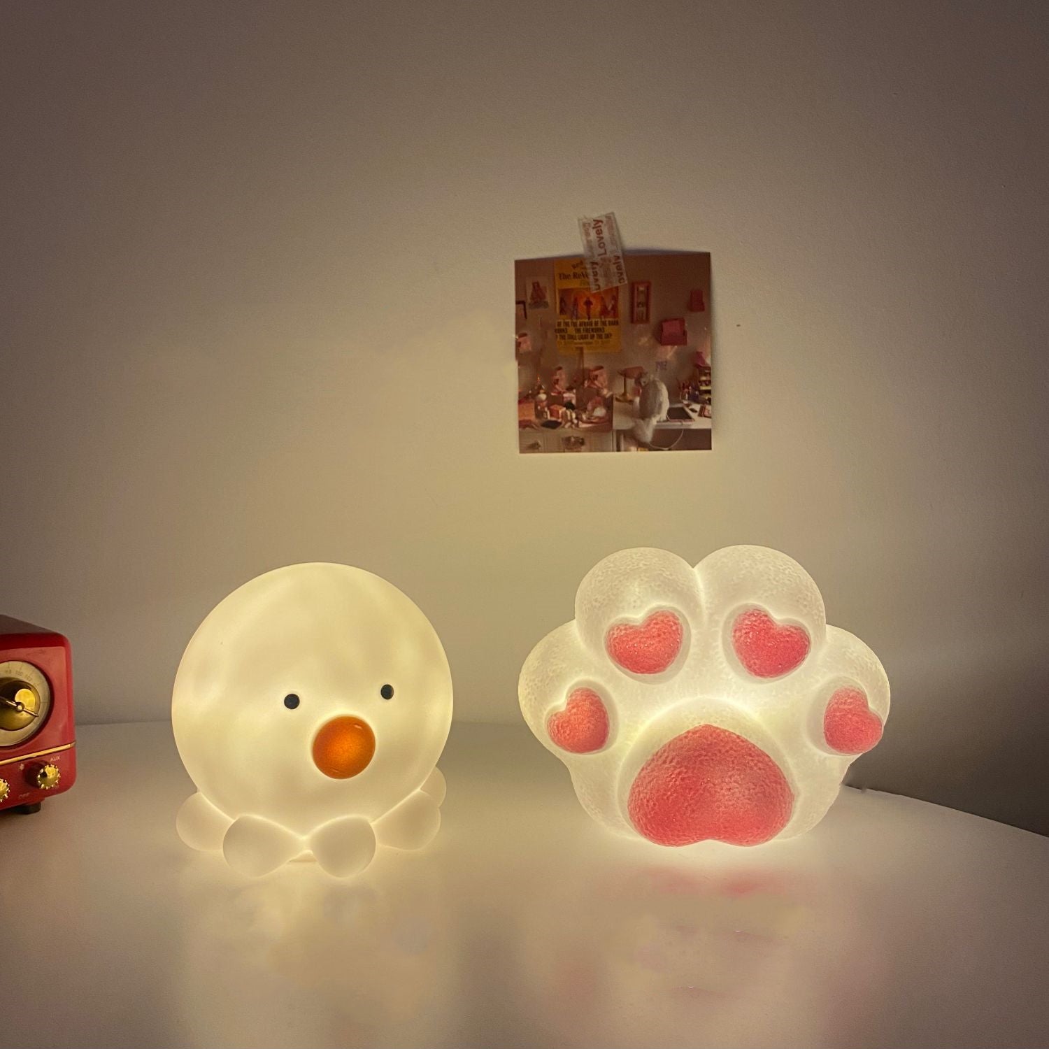 Cute Octopus Cat Paw Night Light