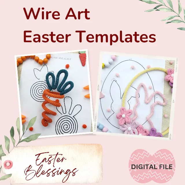 Easter Wire Knitting Patterns: 25+ Printable Templates. Tricotin Art ...