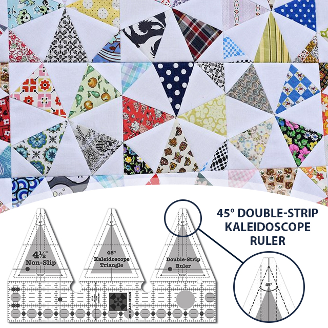45° Double-Strip Kaleidoscope Ruler