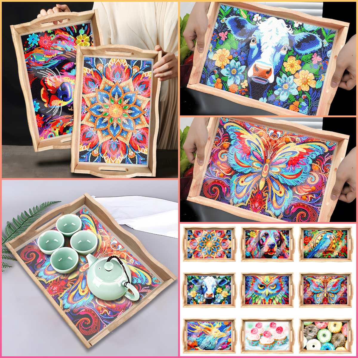 Diamond Painting Dinner Plate