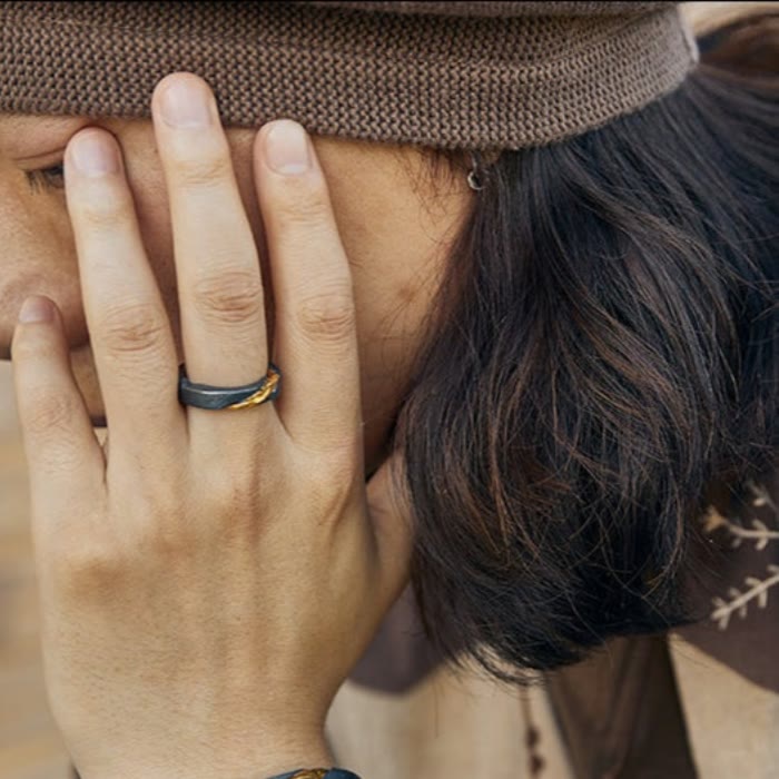 WorldNorse Flowing Fire Gold Inlay Adjustable Bracelet / Ring / Necklace