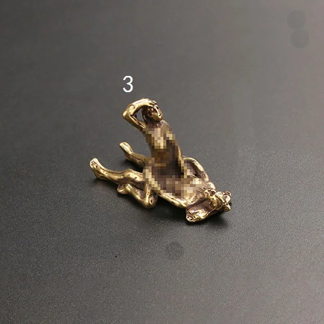 Athvotar Postures Brass Sexy Figurine Status Funny Mini Sex Home Decor