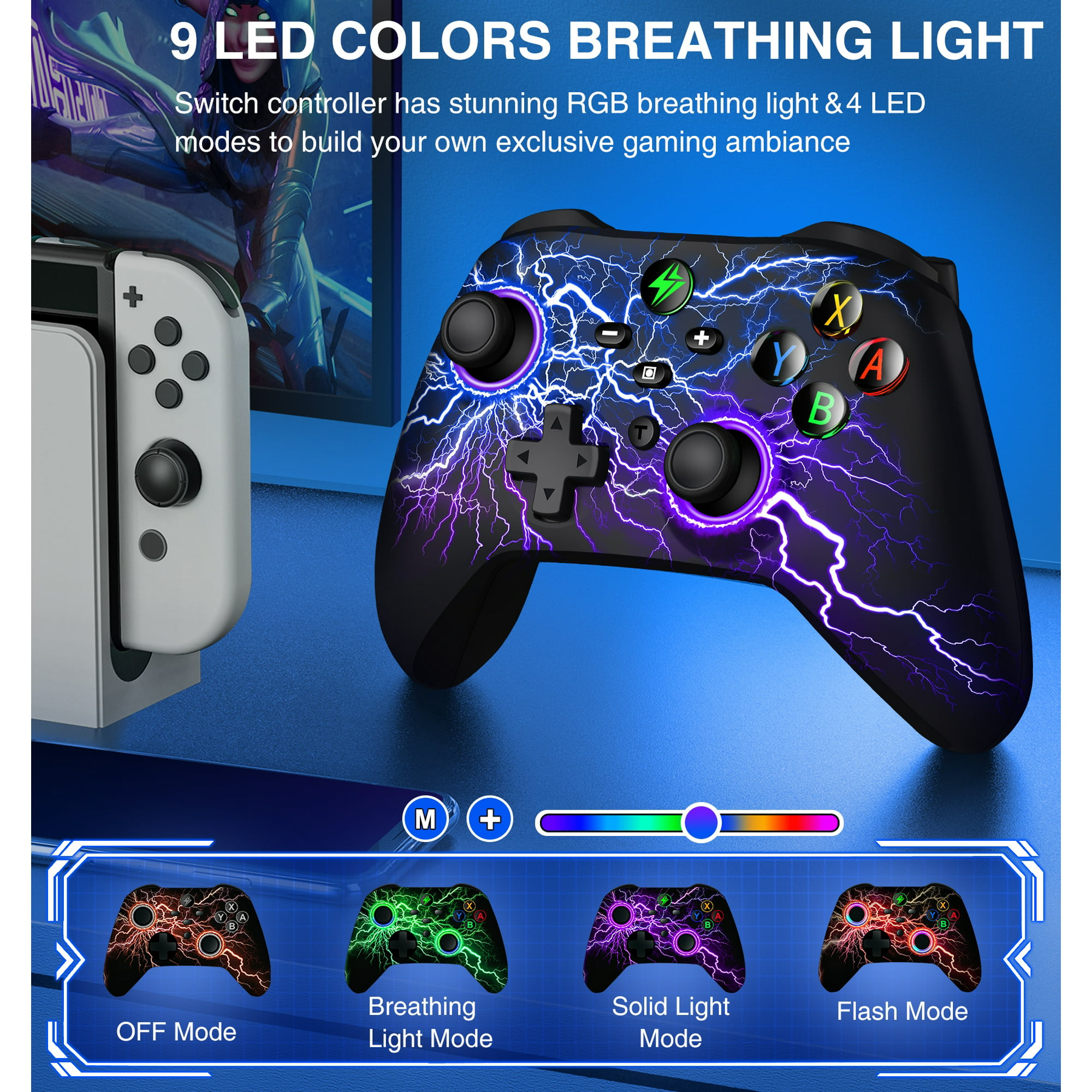 Beboncool Wireless Pro Gamepad For Nintendo Switch Controller With ...