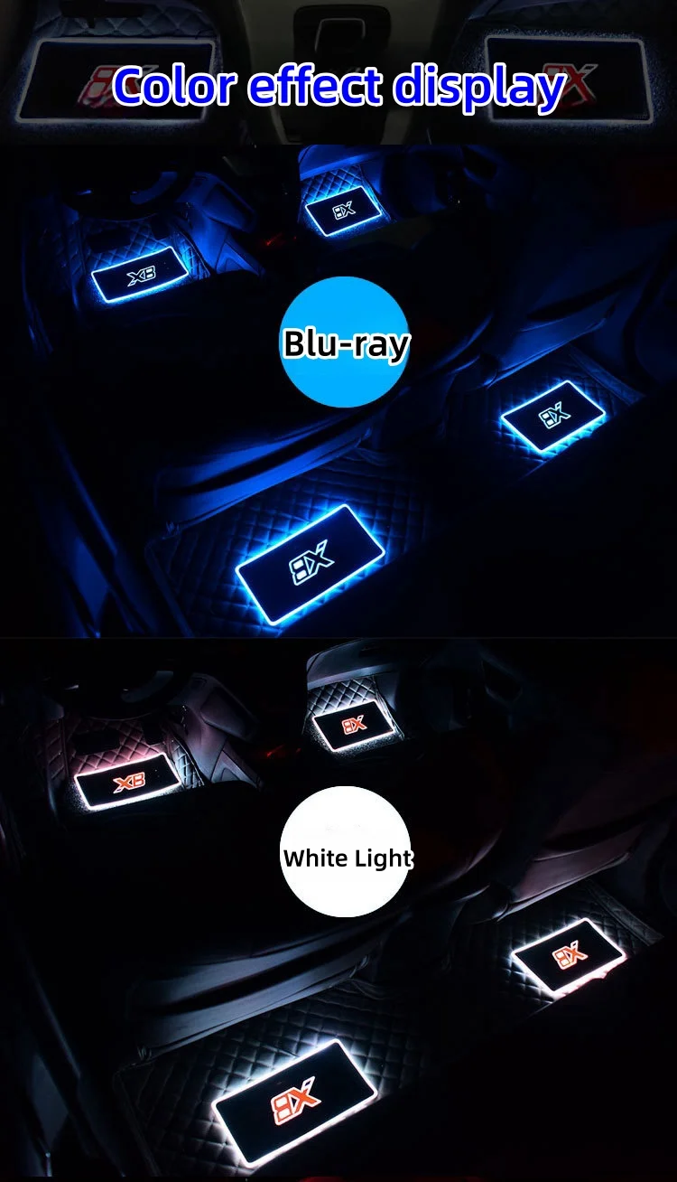 Car modified LED floor mat ambient light