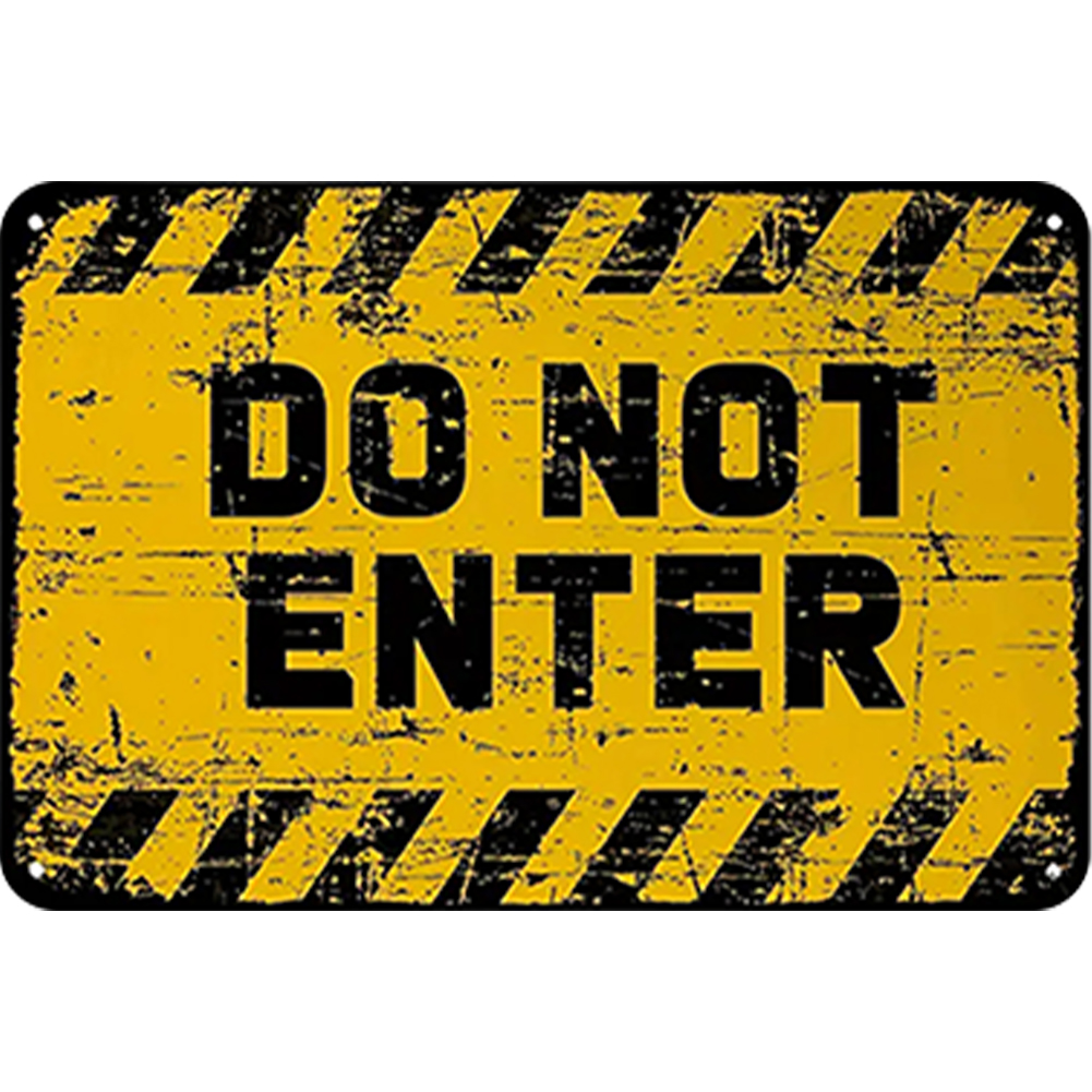 No entry - Metal Tin Signs(8*12Inch/12*16Inch)