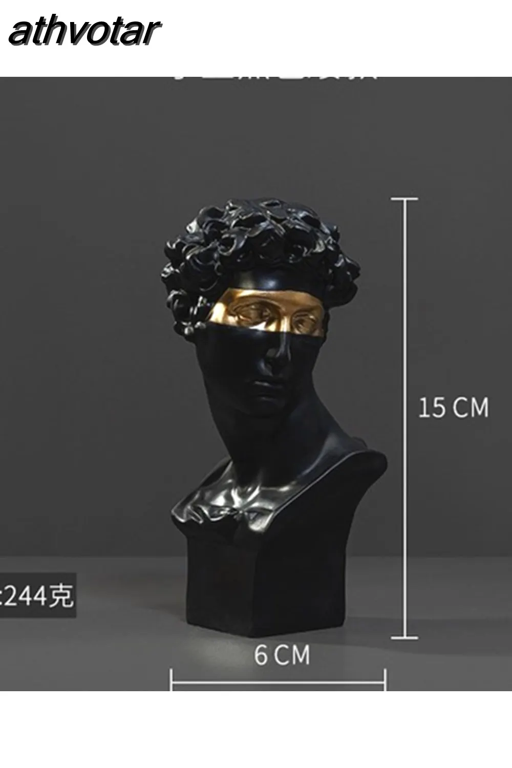 athvotar Imitation Plaster Resin David Sculpture Art Bust Portrait ...