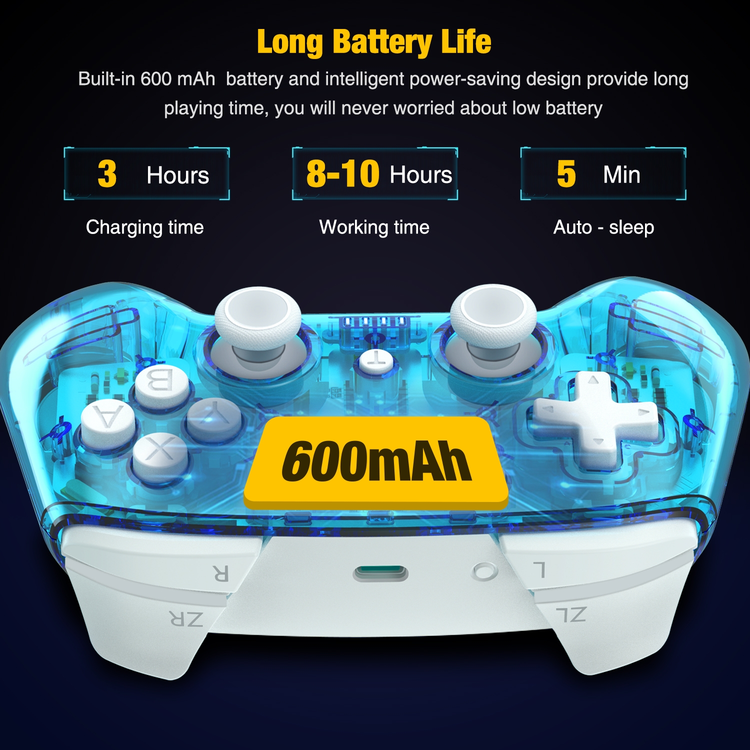 Nintendo Switch Afterglow Wireless Deluxe Controller, 500-137 ...