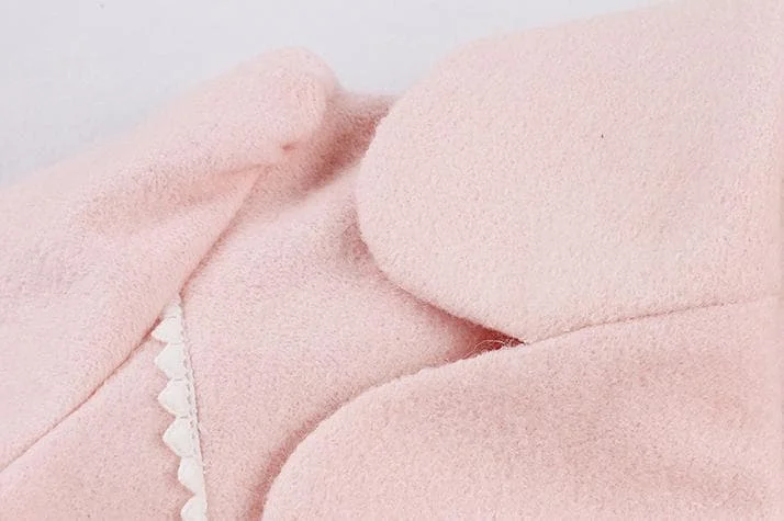 S/M/L Pinky Wave Collar Double-breasted Coat SP153623