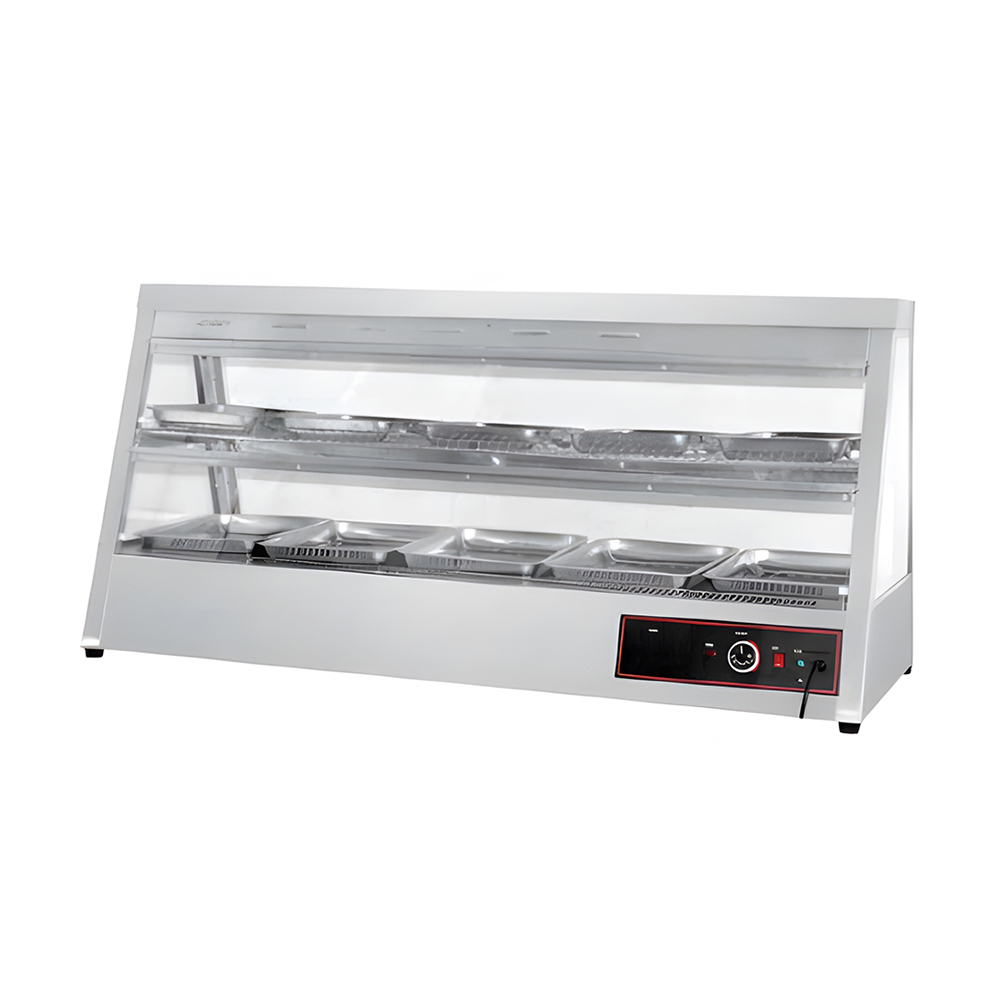 KFC 1.5m Fast Food Equipment Electric Food Warmer Display Showcase Food ...