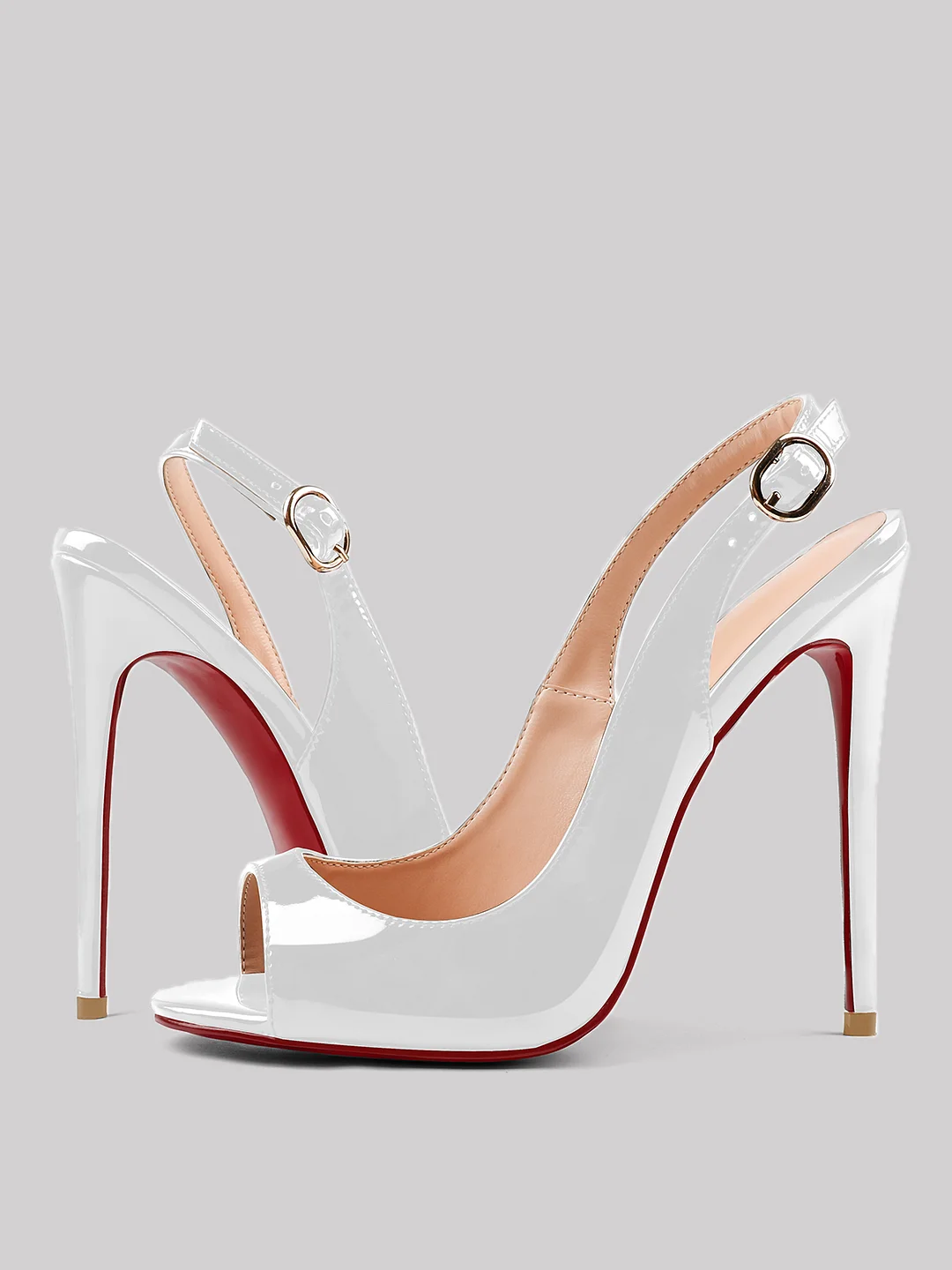 Women's Open Toe Leaky Heel Red Bottom High Heels