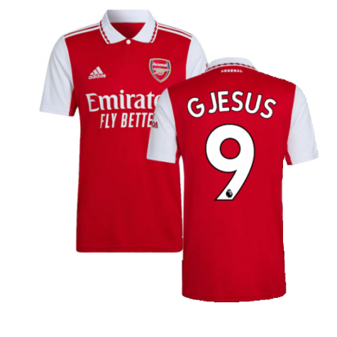 Arsenal FC Gabriel Jesus 9 Home Shirt Kit 2022/23