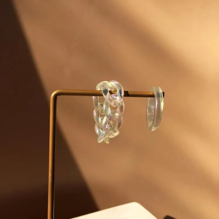 HOLOGRAPHIC ROUND RINGS (2 PCS)