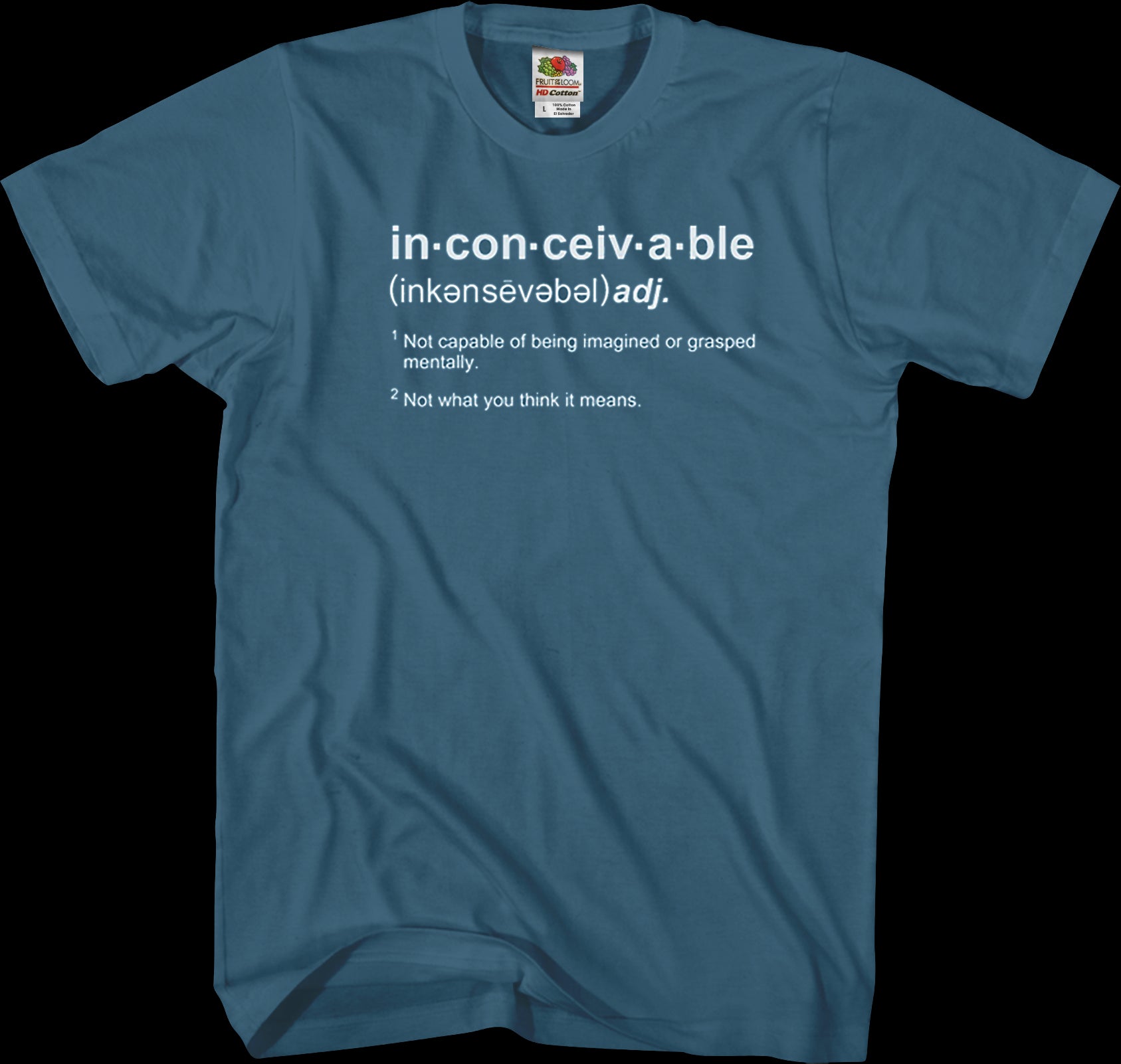 Vintage Inconceivable Definition Dictionary Princess Bride T-Shirt