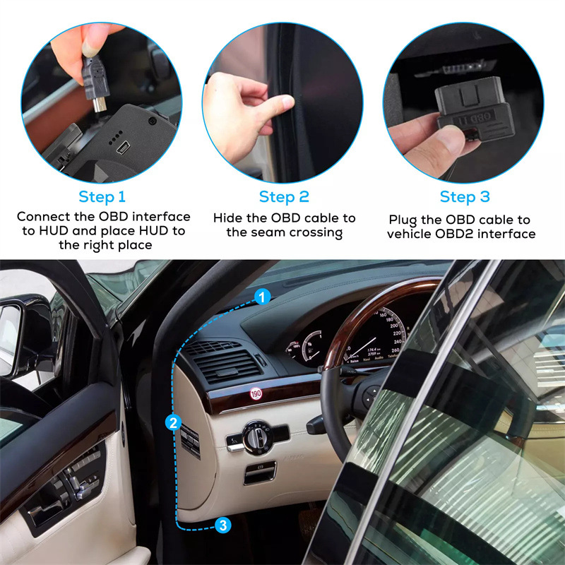 P6 Gps Obd Hud Head Up Display Your Car’s Digital Speedometer ...